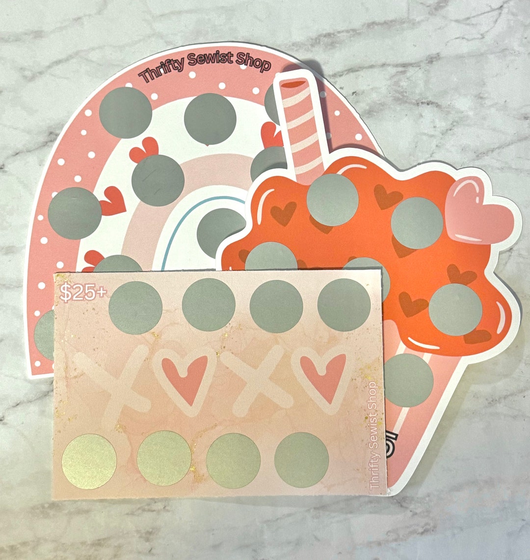 Valentines Day Scratch off Savings Challenges - Etsy