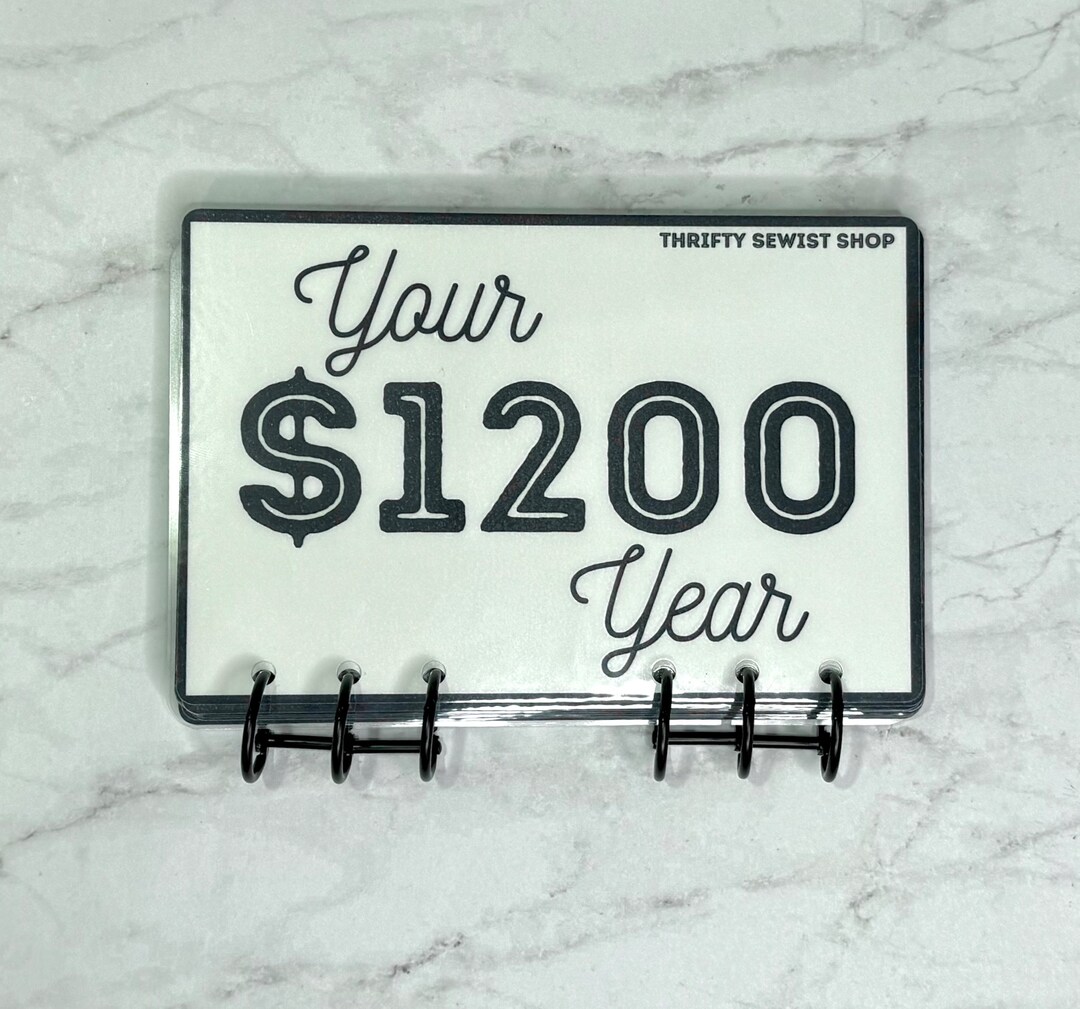 Your 1200 Dollar Year Laminated Savings Challenge Binder - Etsy