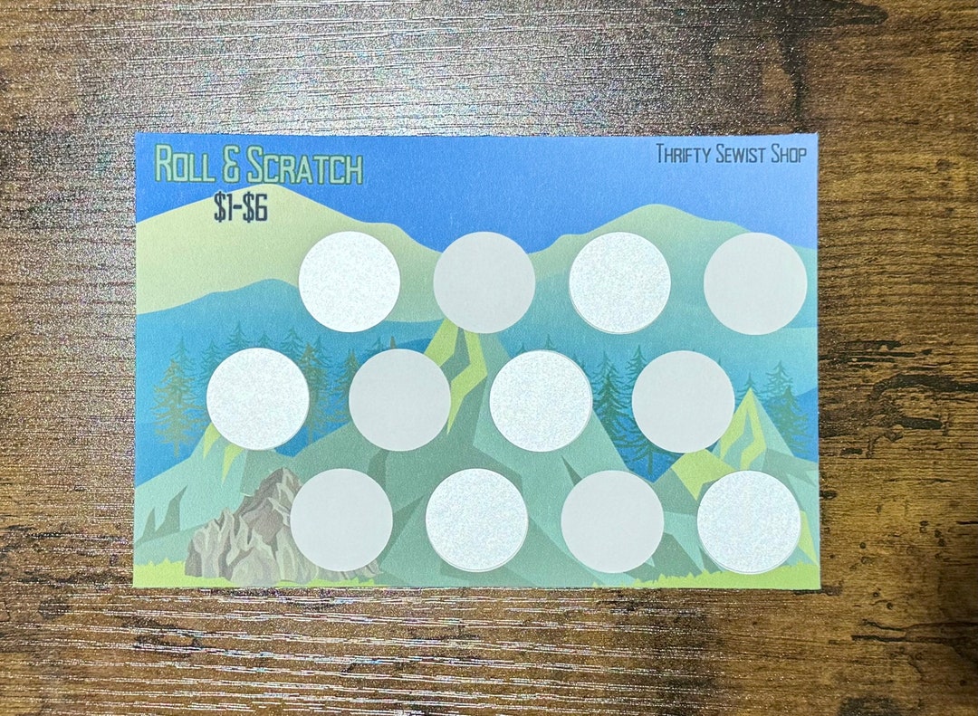 Mountain Roll & Scratch Savings Challenge - Etsy