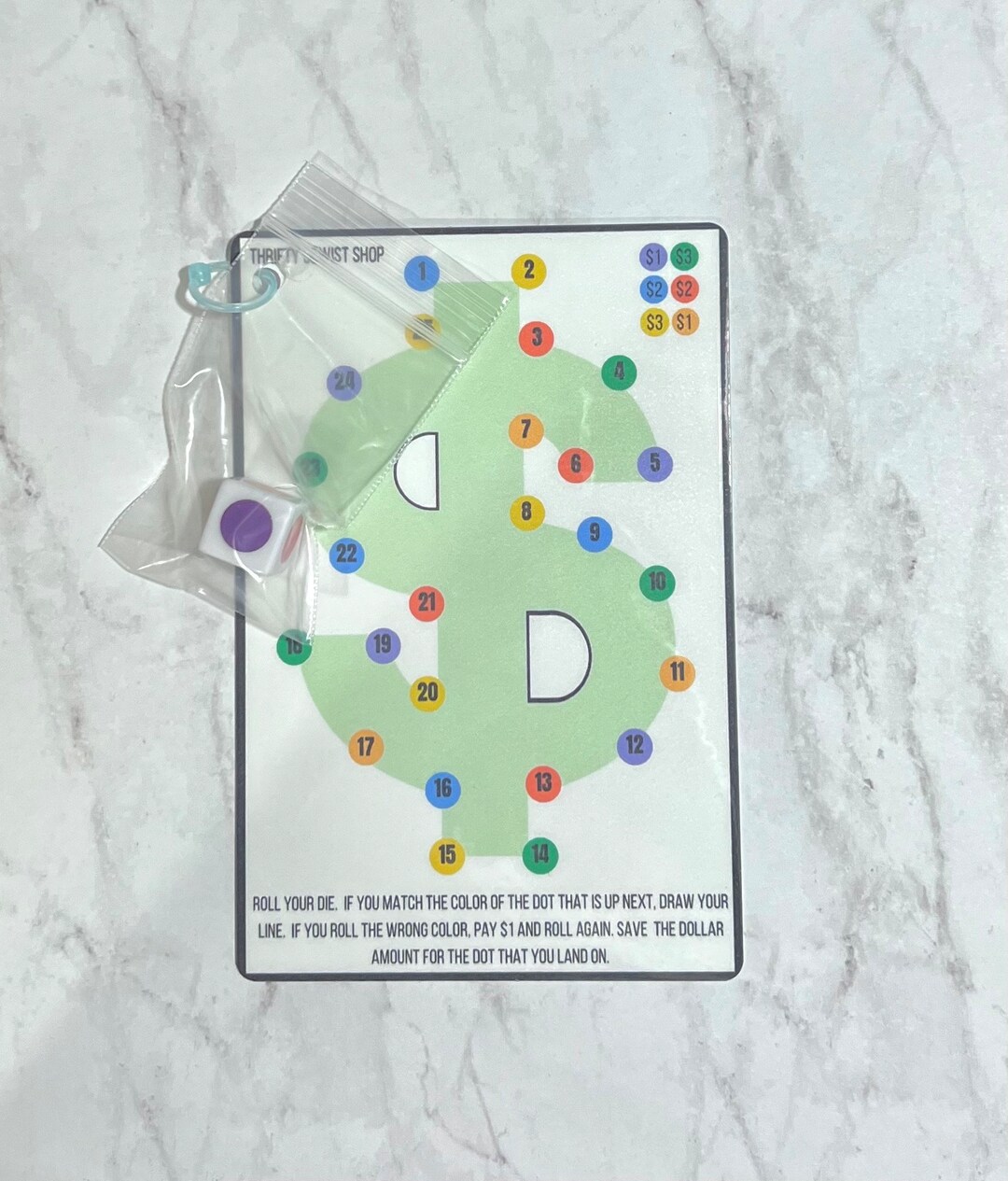 Connect the Dots Laminated Savings Challenge Game - Etsy