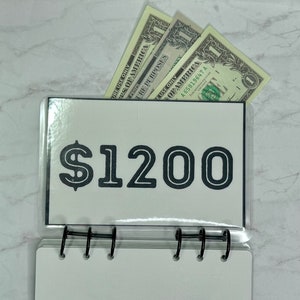 Your 1200 Dollar Year Laminated Savings Challenge Binder - Etsy