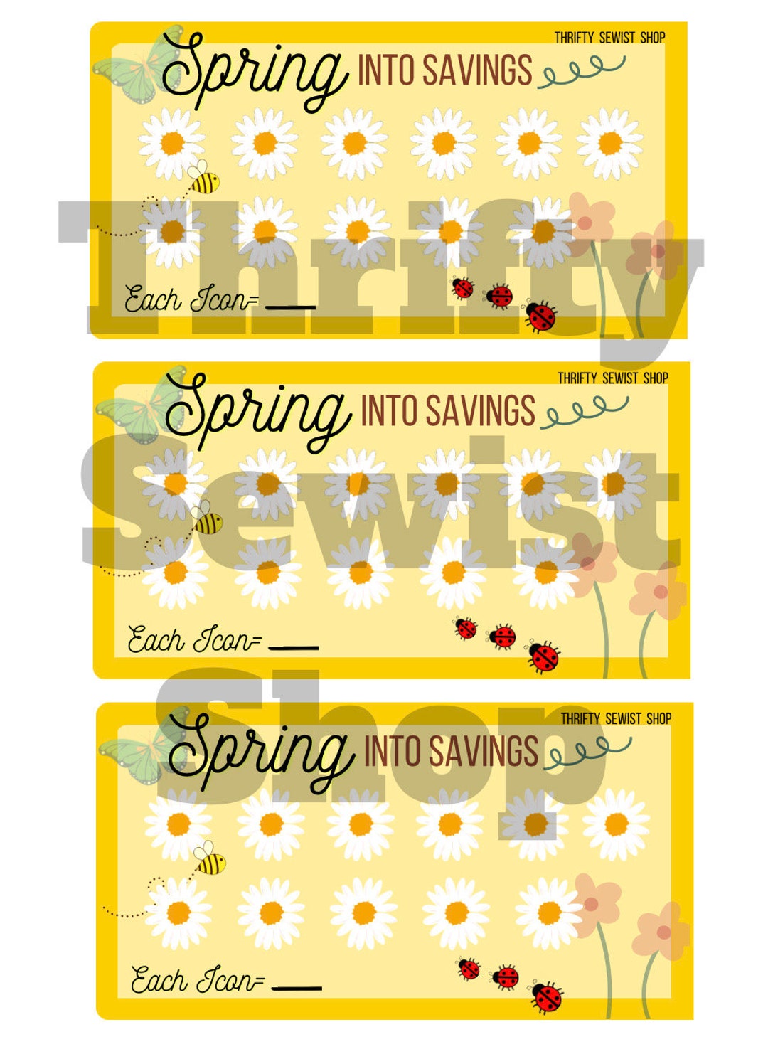 Spring Into Savings A6 Savings Challenge Digital Download - Etsy