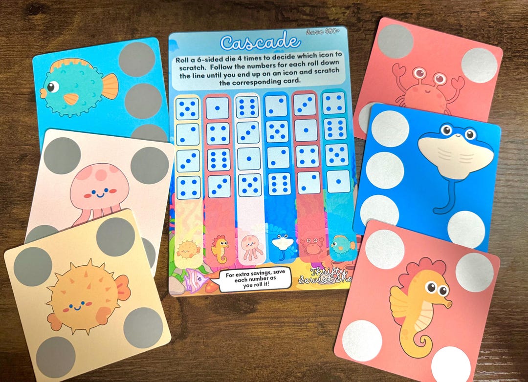 Cascade Roll & Scratch Game - Etsy