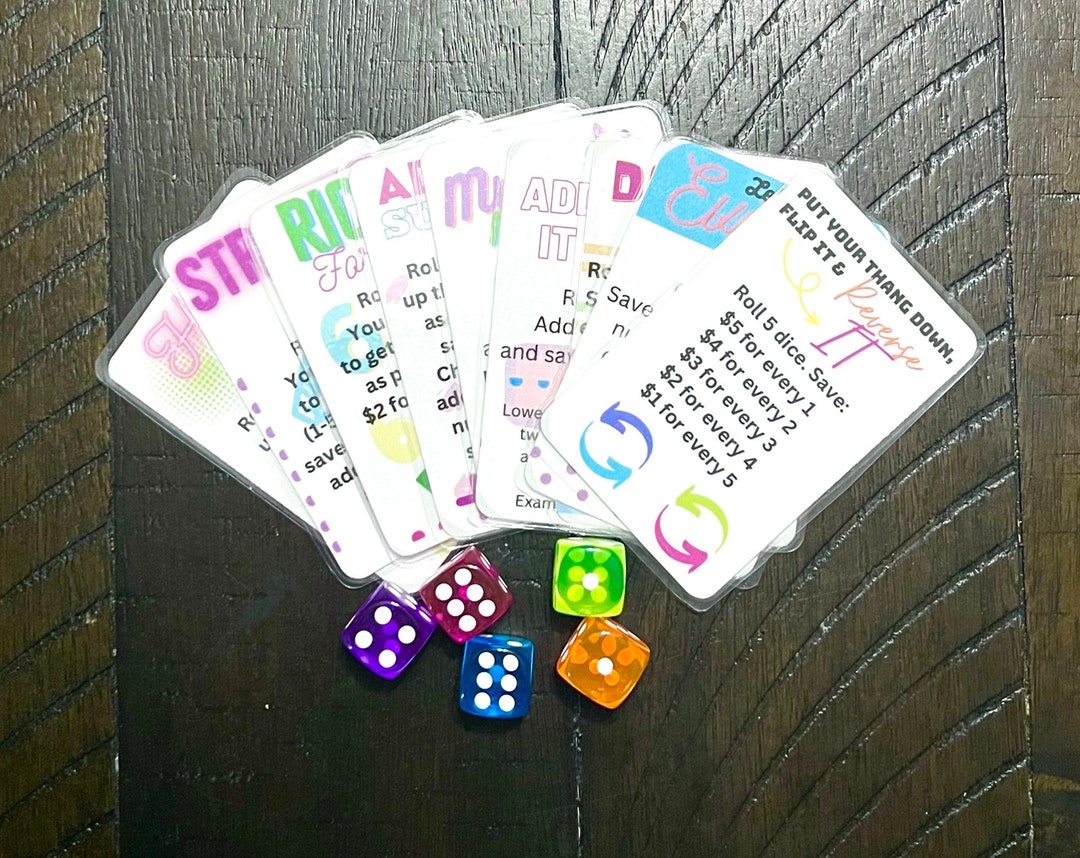 Dizzy Dice Laminated Card Game - Etsy