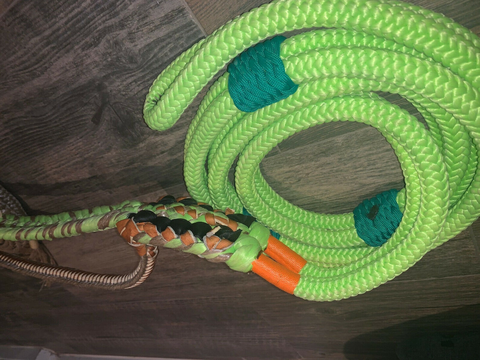 Bull Rope Green Custom PRO 9/7 Left Hand EPT Bull Ropes Bull Riding ...