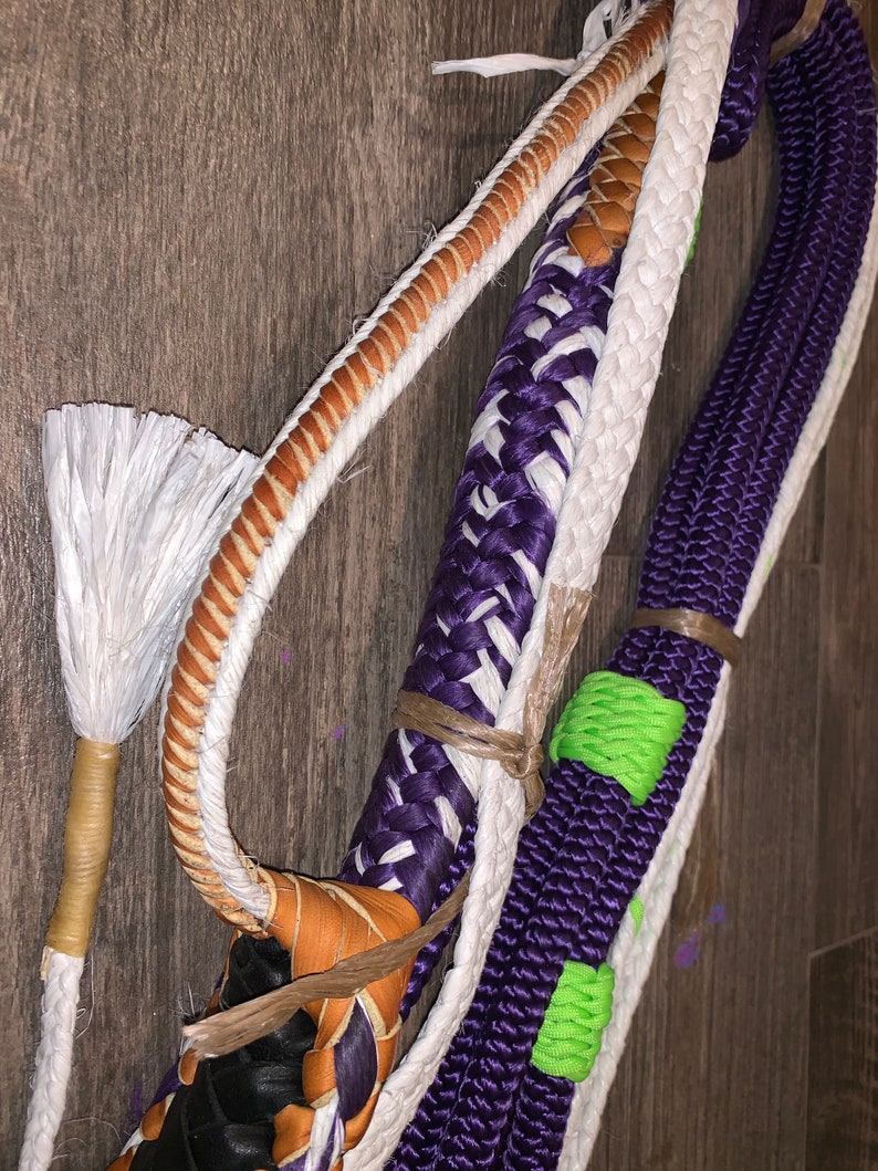 Purple & White Pro 9/7 Right Hand 3/4 X 3/4 Ept Bull Ropes Bull Riding ...
