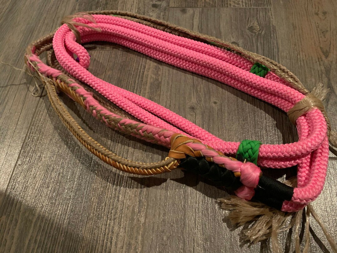 Pink Mini Bull Rope Kids 9/7 Left Hand Ept Bull Ropes rodeo Bull Riding ...