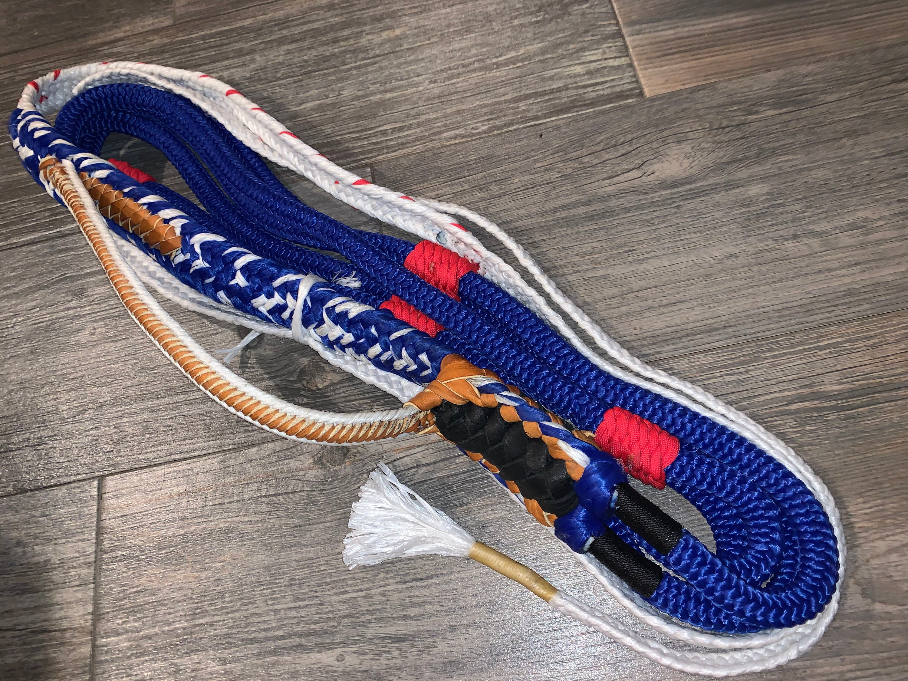 The Patriot Rope EPT Signature Blue on White Poly Pro 9/7 RH Soft 3/4 X ...