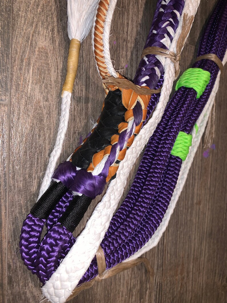 Purple & White Pro 9/7 Right Hand 3/4 X 3/4 Ept Bull Ropes Bull Riding ...