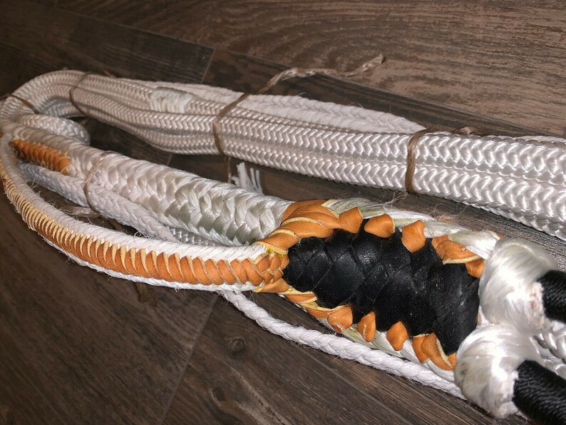 Bull Rope the Ghost Rope EPT Signature White PRO 9/7 LH 3/4 X 3/4 Bull ...