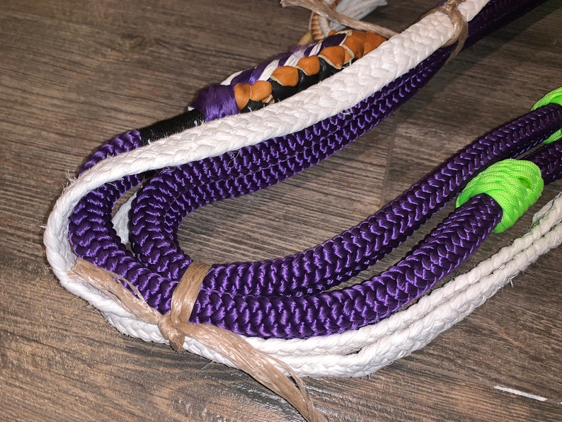 Purple & White Pro 9/7 Right Hand 3/4 X 3/4 Ept Bull Ropes Bull Riding ...