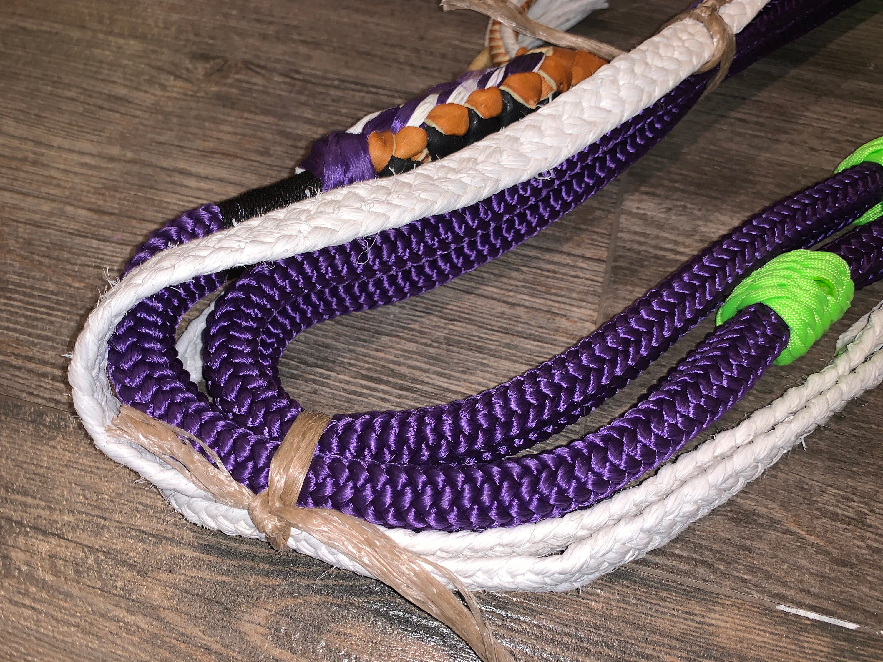 Purple & White Pro 9/7 Right Hand 3/4 X 3/4 Ept Bull Ropes Bull Riding ...