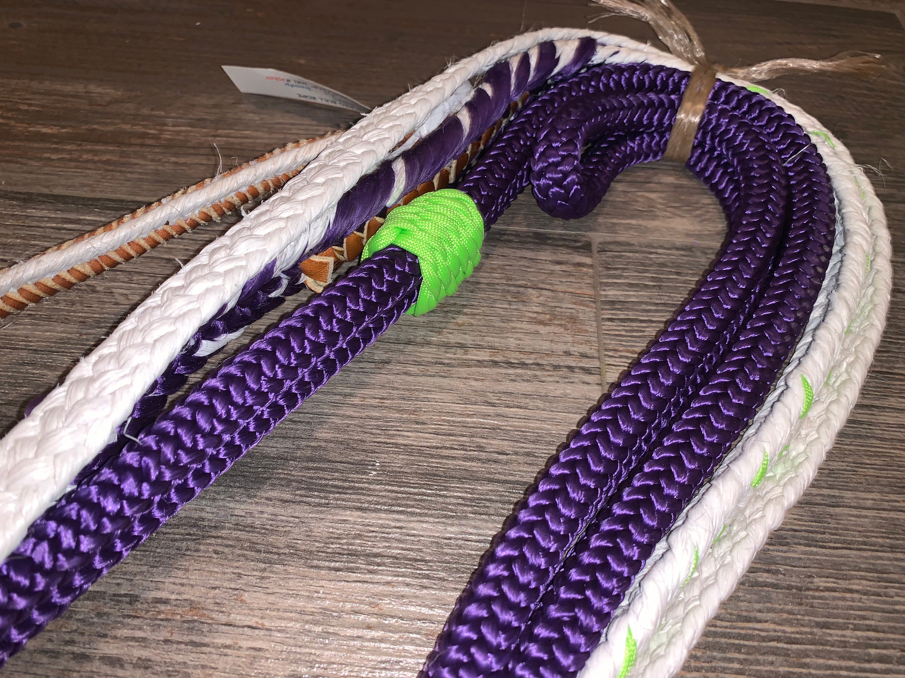 Purple & White Pro 9/7 Right Hand 3/4 X 3/4 Ept Bull Ropes Bull Riding ...