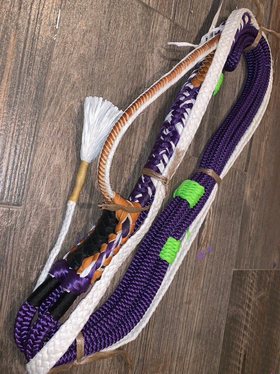 Purple & White Pro 9/7 Right Hand 3/4 X 3/4 Ept Bull Ropes Bull Riding ...
