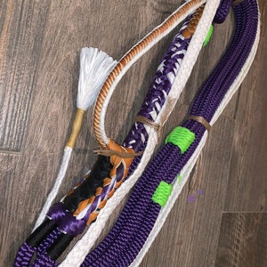 Purple & White Pro 9/7 Right Hand 3/4 X 3/4 Ept Bull Ropes Bull Riding ...