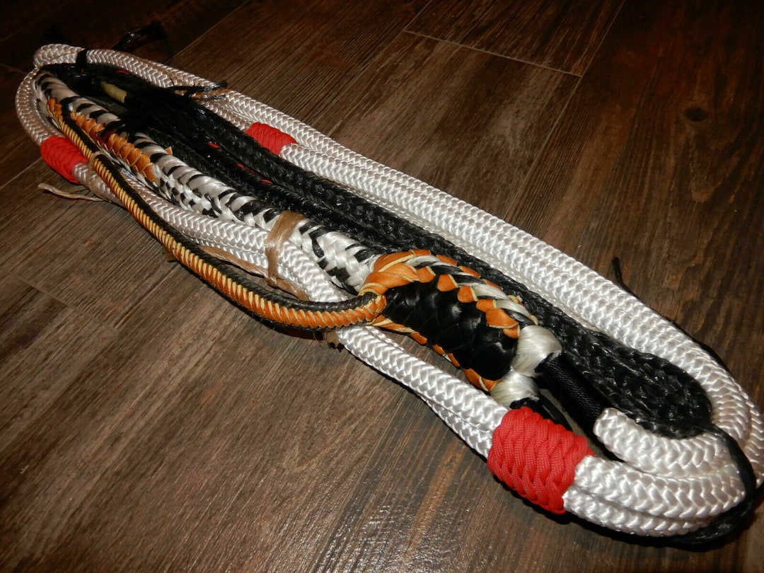Bull Rope White & Black Pbr Pro 9/7 Left Hand Ept Bull Ropes Bull Rodeo ...