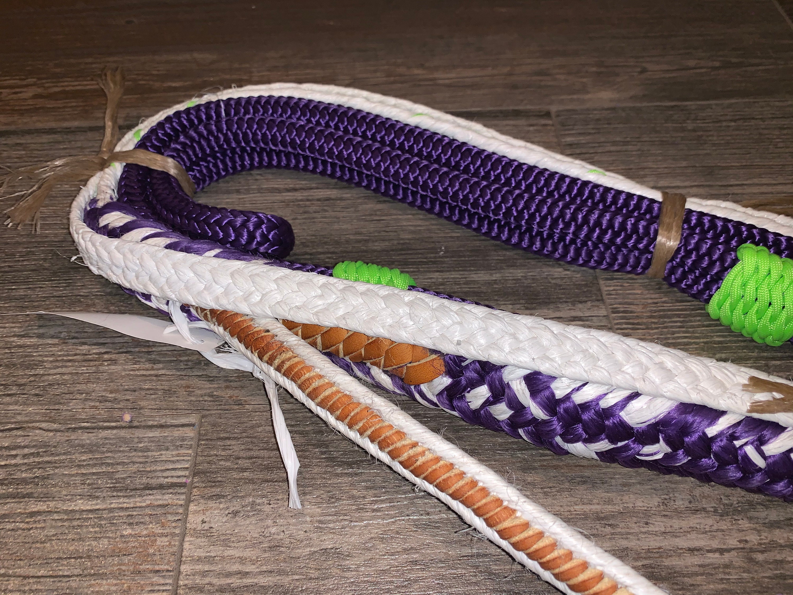 Purple & White Pro 9/7 Right Hand 3/4 X 3/4 Ept Bull Ropes Bull Riding ...