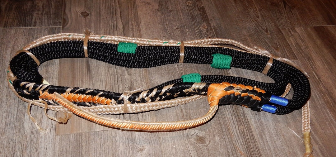 Bull Rope Black Custom PRO 9/7 Right Hand EPT Bull Ropes Bull Riding ...