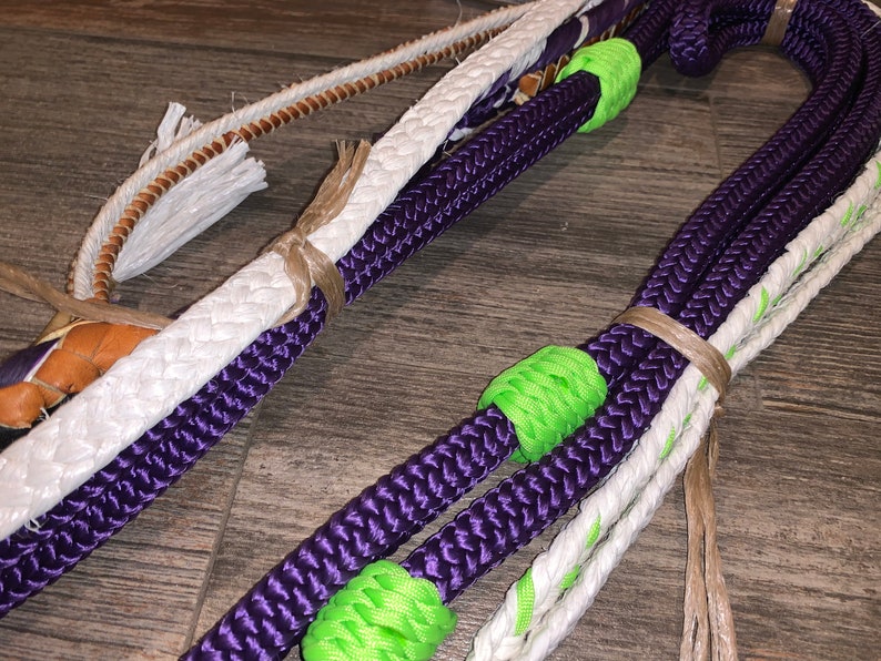 Purple & White Pro 9/7 Right Hand 3/4 X 3/4 Ept Bull Ropes Bull Riding ...