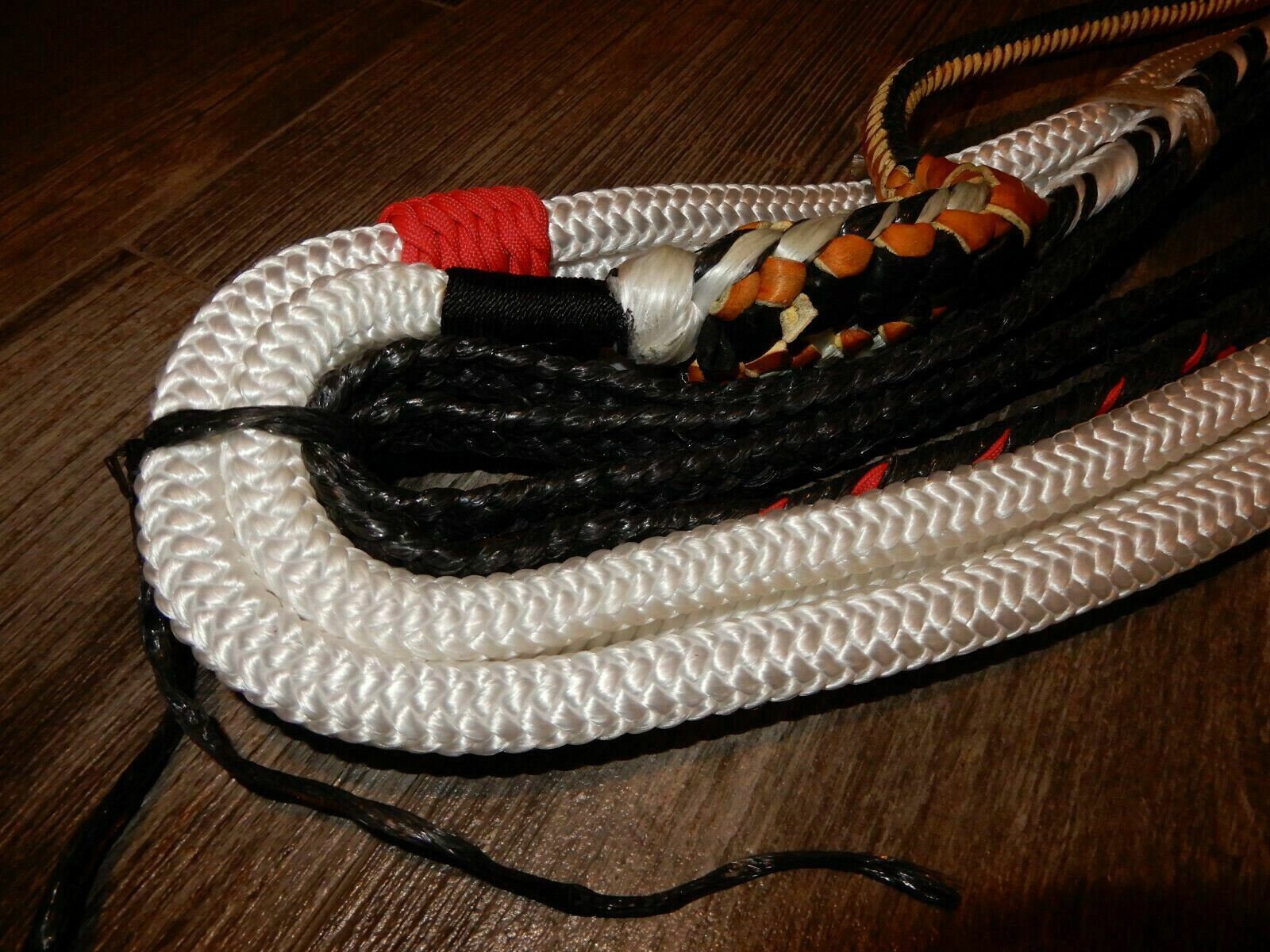 Bull Rope White & Black Pbr Pro 9/7 Left Hand Ept Bull Ropes Bull Rodeo ...