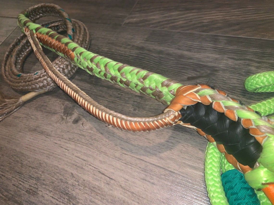 Bull Rope Green Custom PRO 9/7 Left Hand EPT Bull Ropes Bull Riding ...