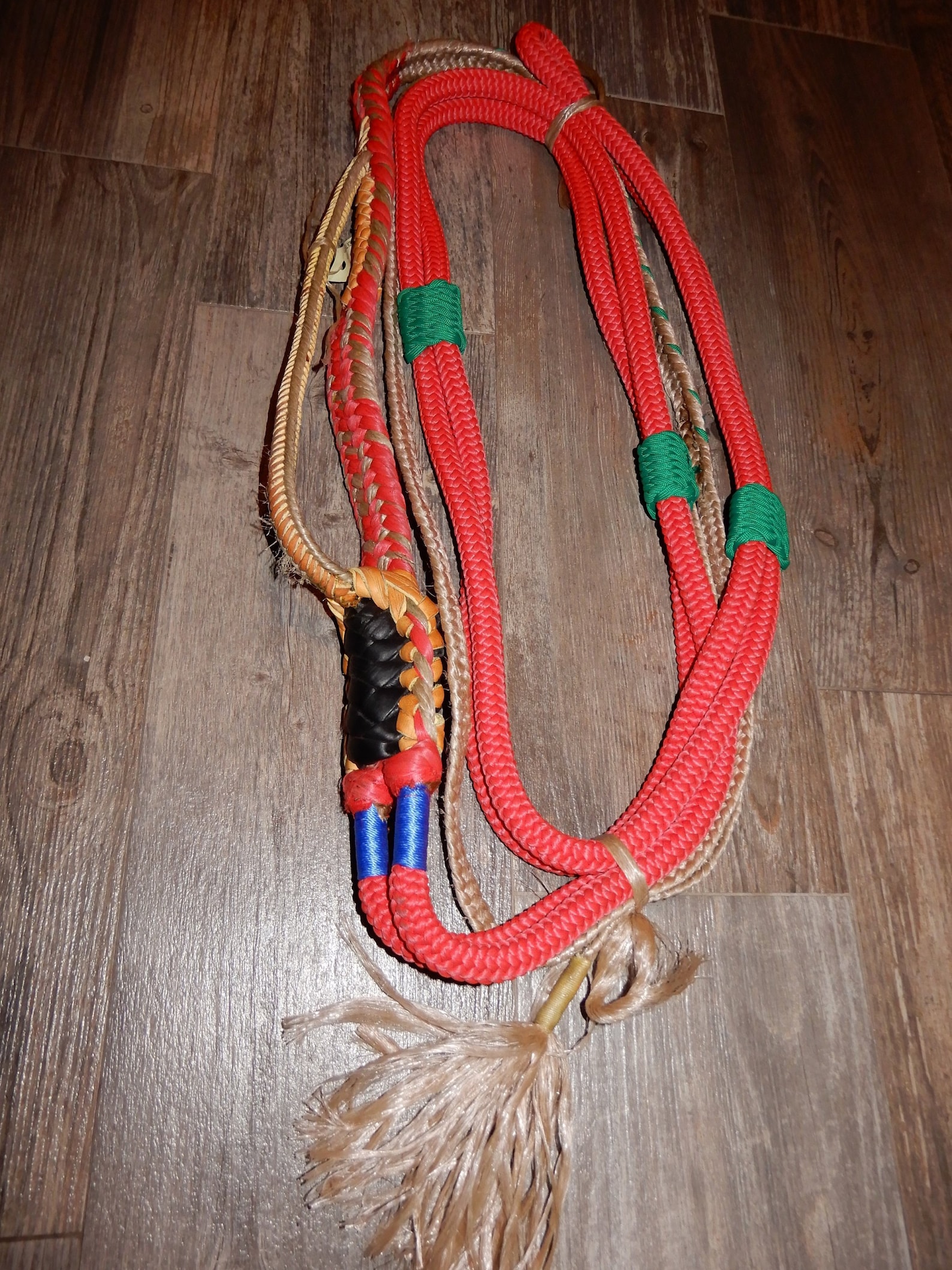 Mini Bull Rope Red 9/7 Left Hand EPT Bull Ropes Bull Riding Rodeo Mini ...