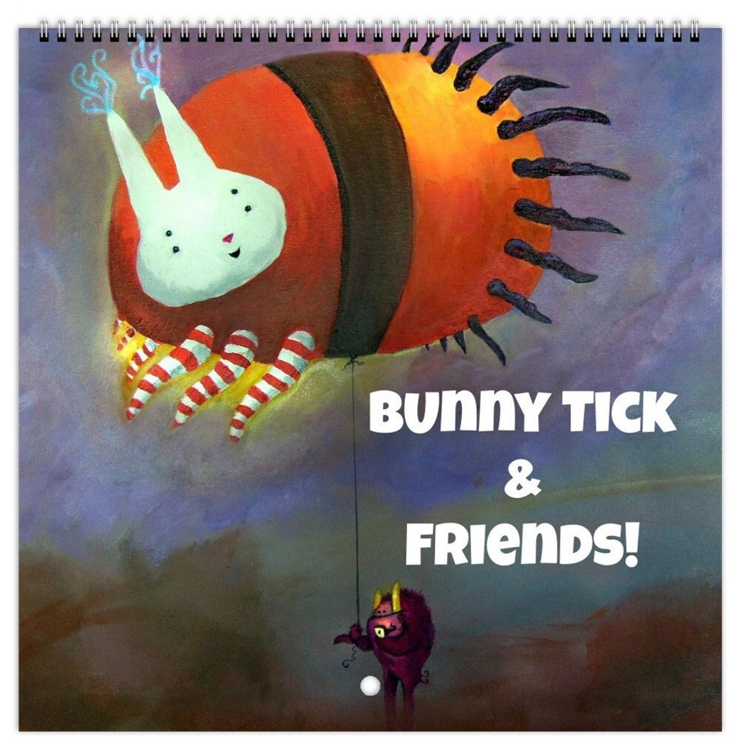 Bunny Tick Wall Calendar - Etsy