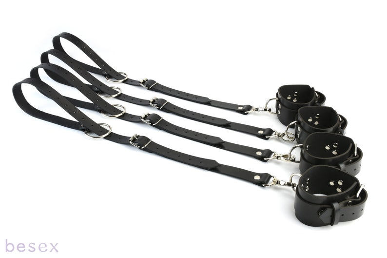 Four Straps for Bed Bondage Restraints, BDSM Connectors, Bed Restraints ...