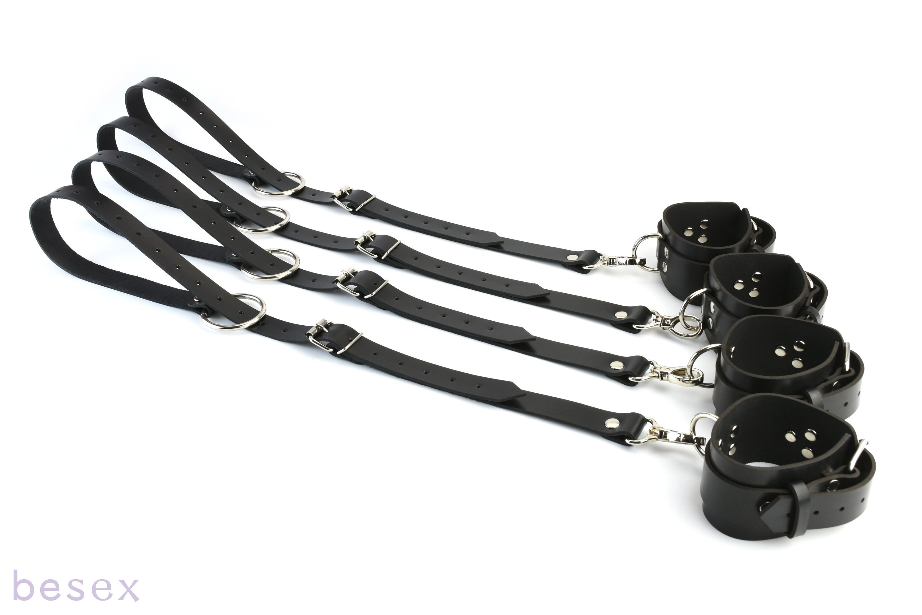 Four Straps for Bed Bondage Restraints, BDSM Connectors, Bed Restraints ...