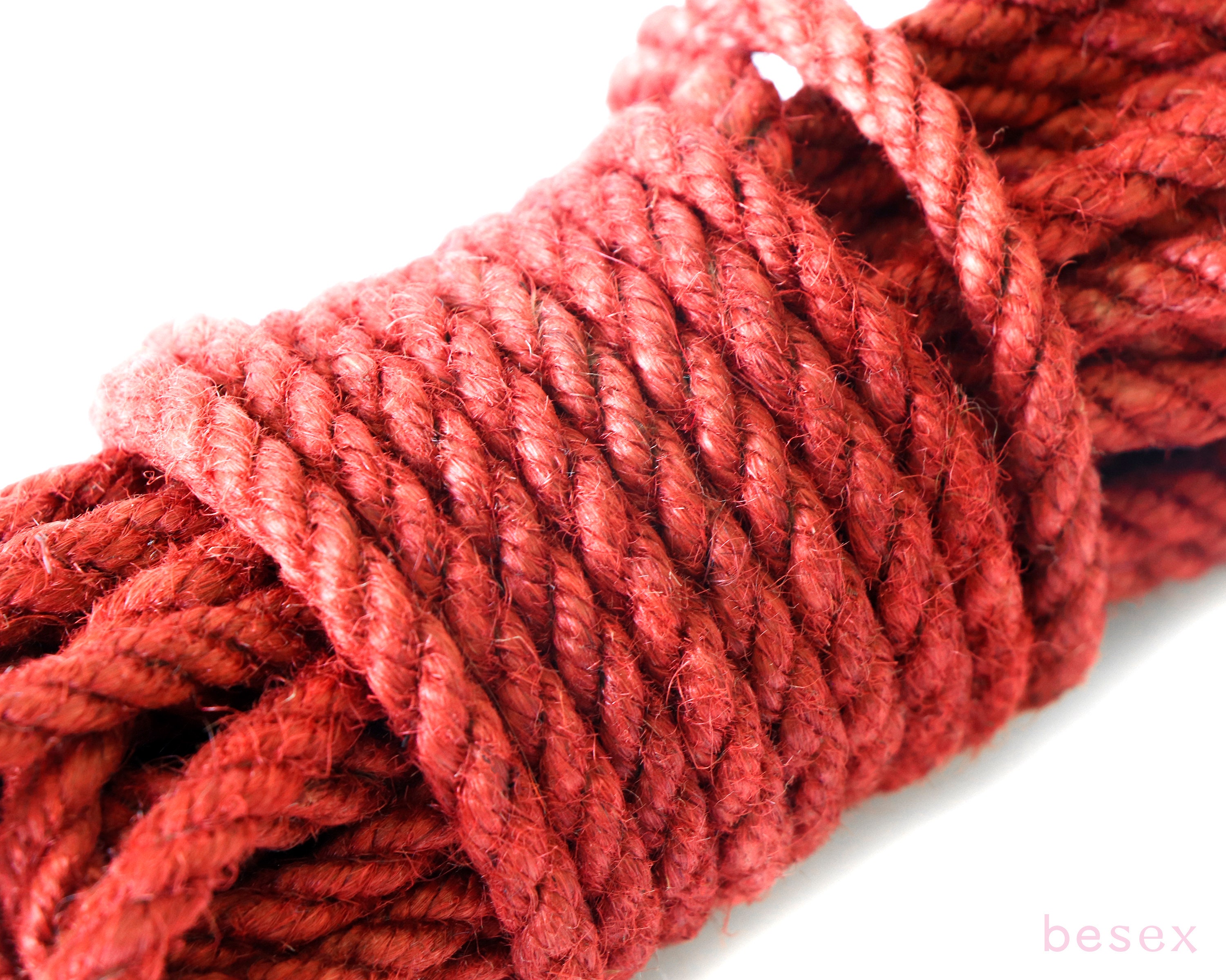 Red Jute Rope, Shibari Rope, BDSM Bondage Rope, Jute Bondage Rope, Sex ...