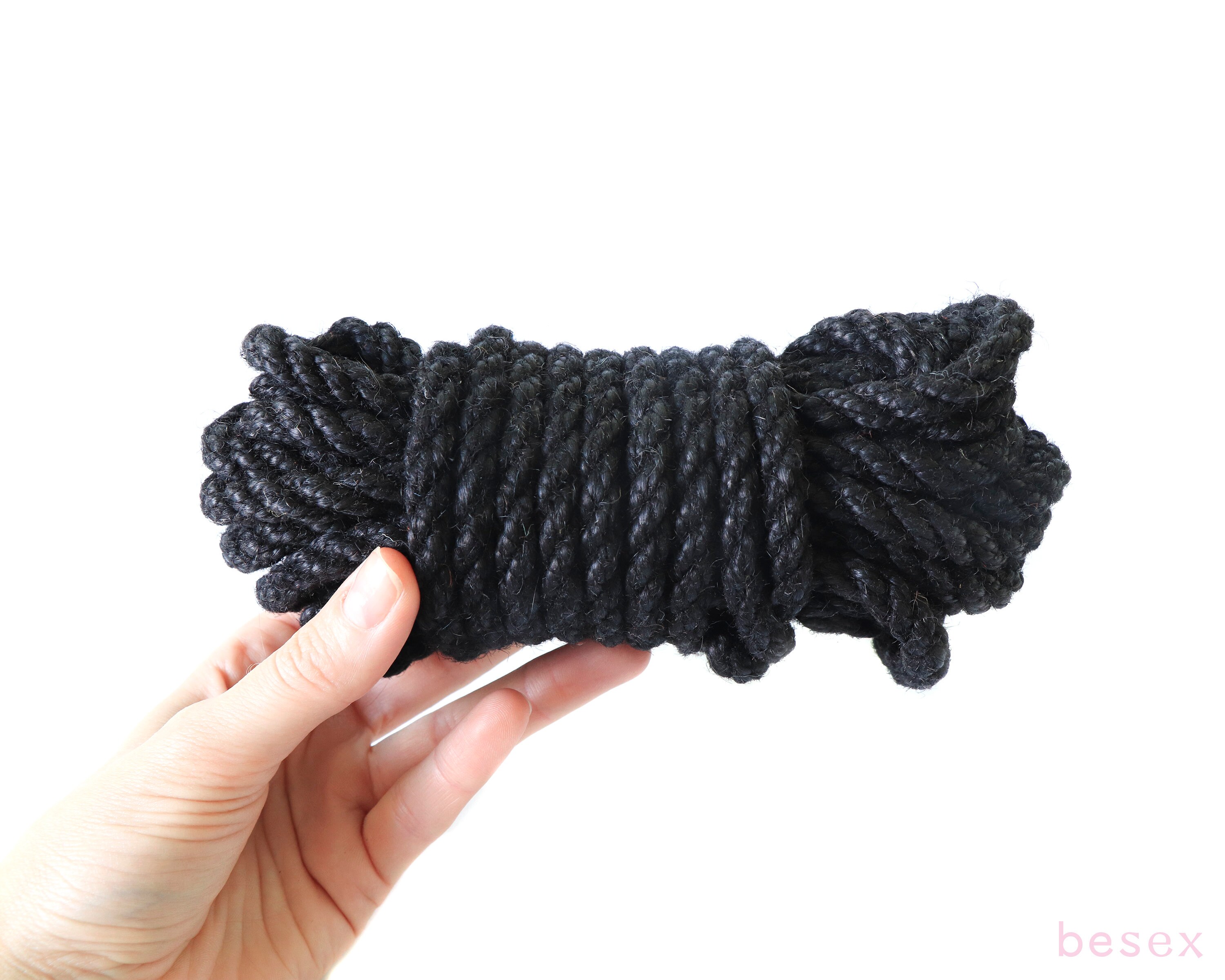 Black Jute Rope, Shibari Rope, BDSM Bondage Rope, Jute Bondage Rope ...