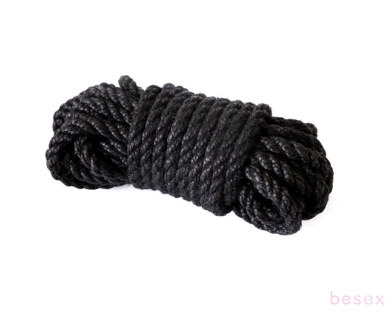 Black Jute Rope Shibari Rope BDSM Bondage Rope Jute Bondage - Etsy