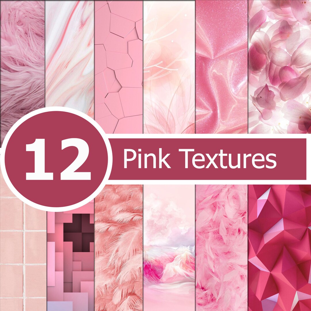Pink Textures Paper-pink Paper-scrapbooking Craft Supplies-digital ...