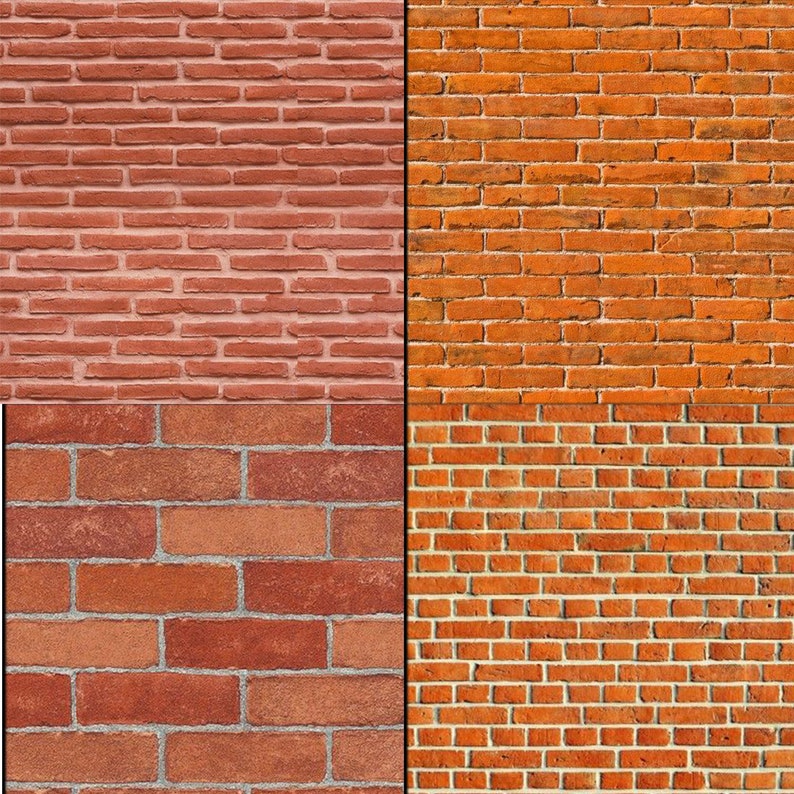 Red Bricks Textures Paper Wall Paper Scrapbooking Craft Supplies ...