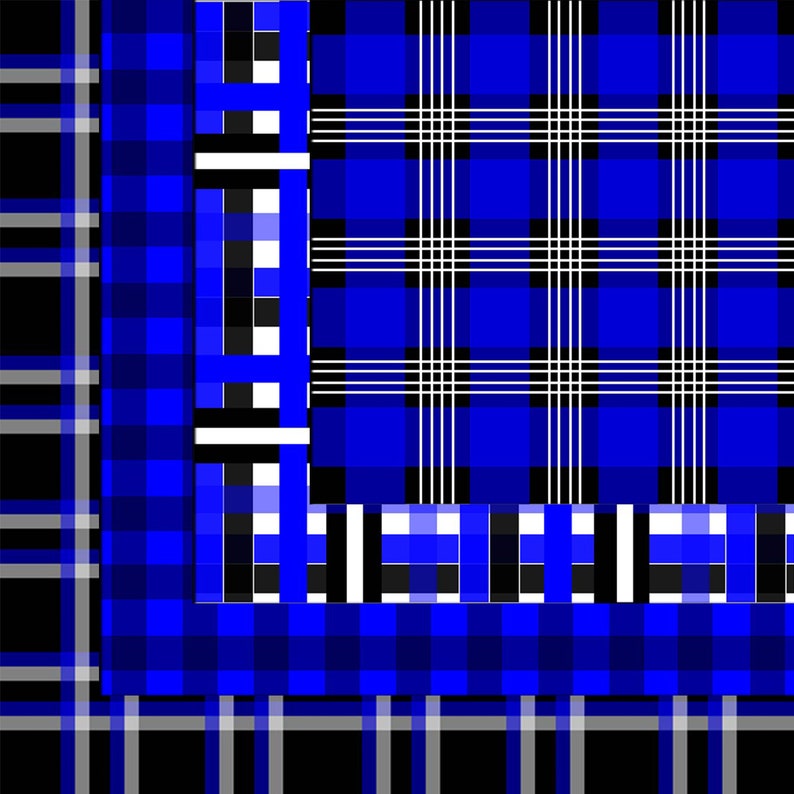 Blue Plaid Textures Paper-fabric Paper-scrapbooking Craft Supplies ...