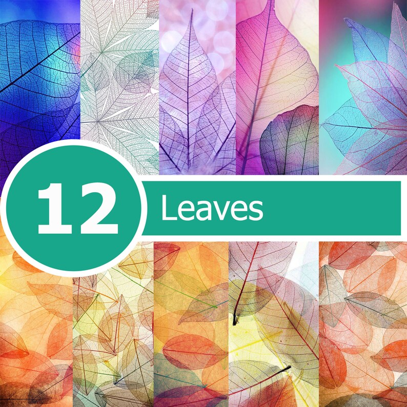 Leaves Textures paper-Nature digital | Etsy