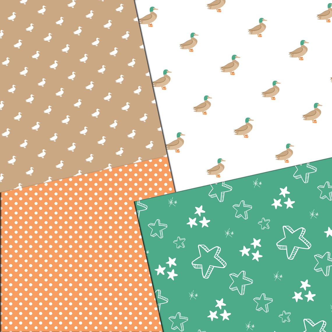 Duck Paper-bird Paper-duck Wallpaper-scrapbooking Craft Supplies ...