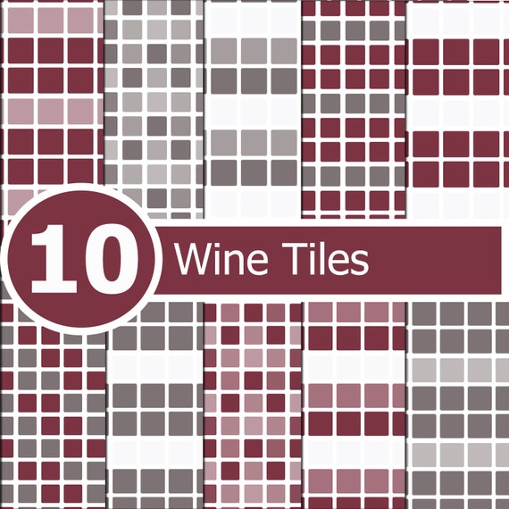 Wine Tiles Paper-tiles Wall Paper-scrapbooking Craft - Etsy