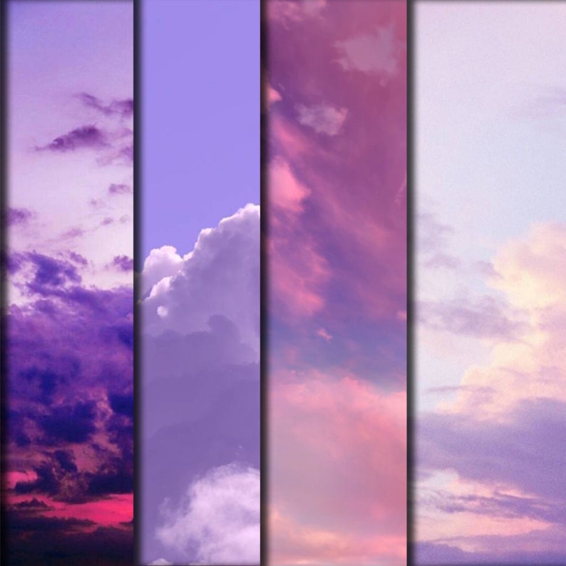 Purple Clouds Textures Paper-purple Clouds Wallpaper-floor - Etsy