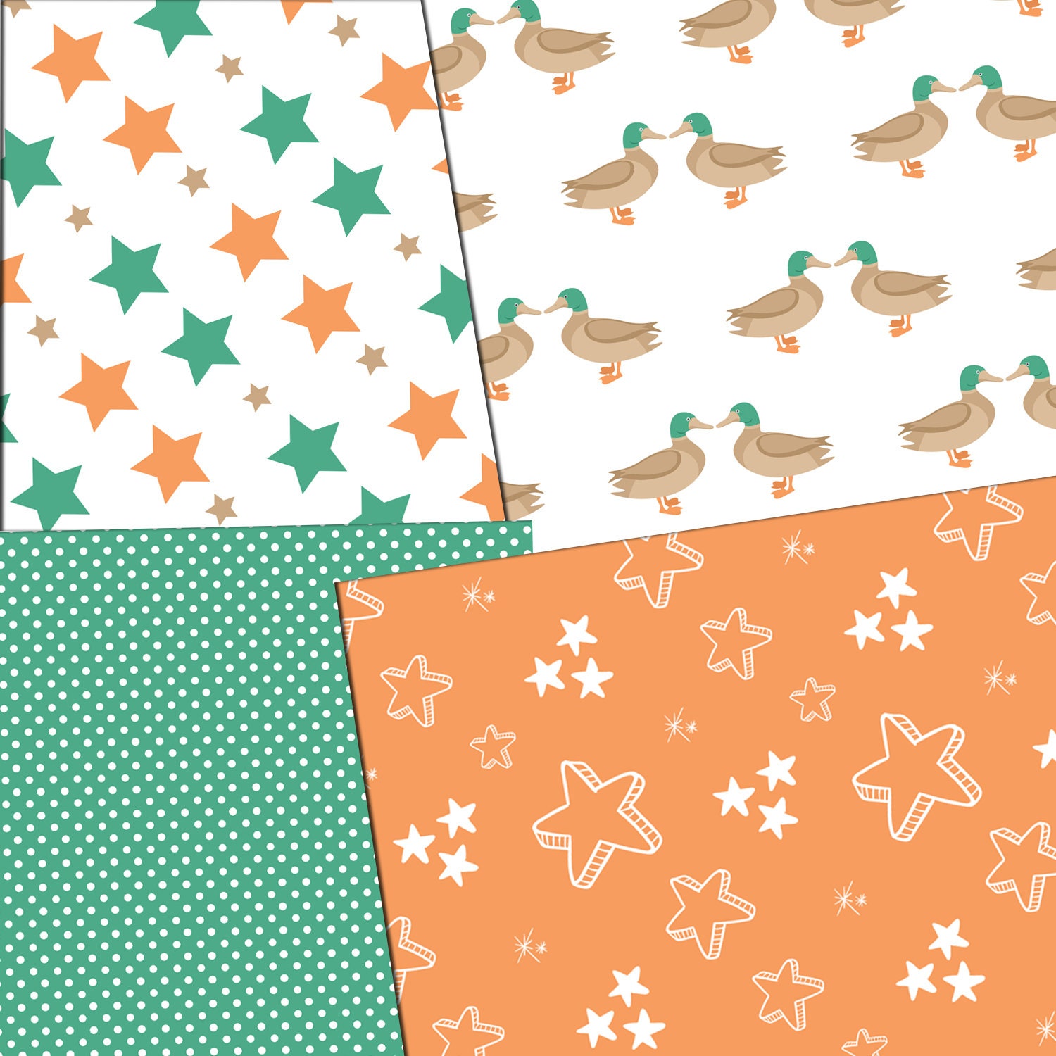 Duck Paper-bird Paper-duck Wallpaper-scrapbooking Craft Supplies ...