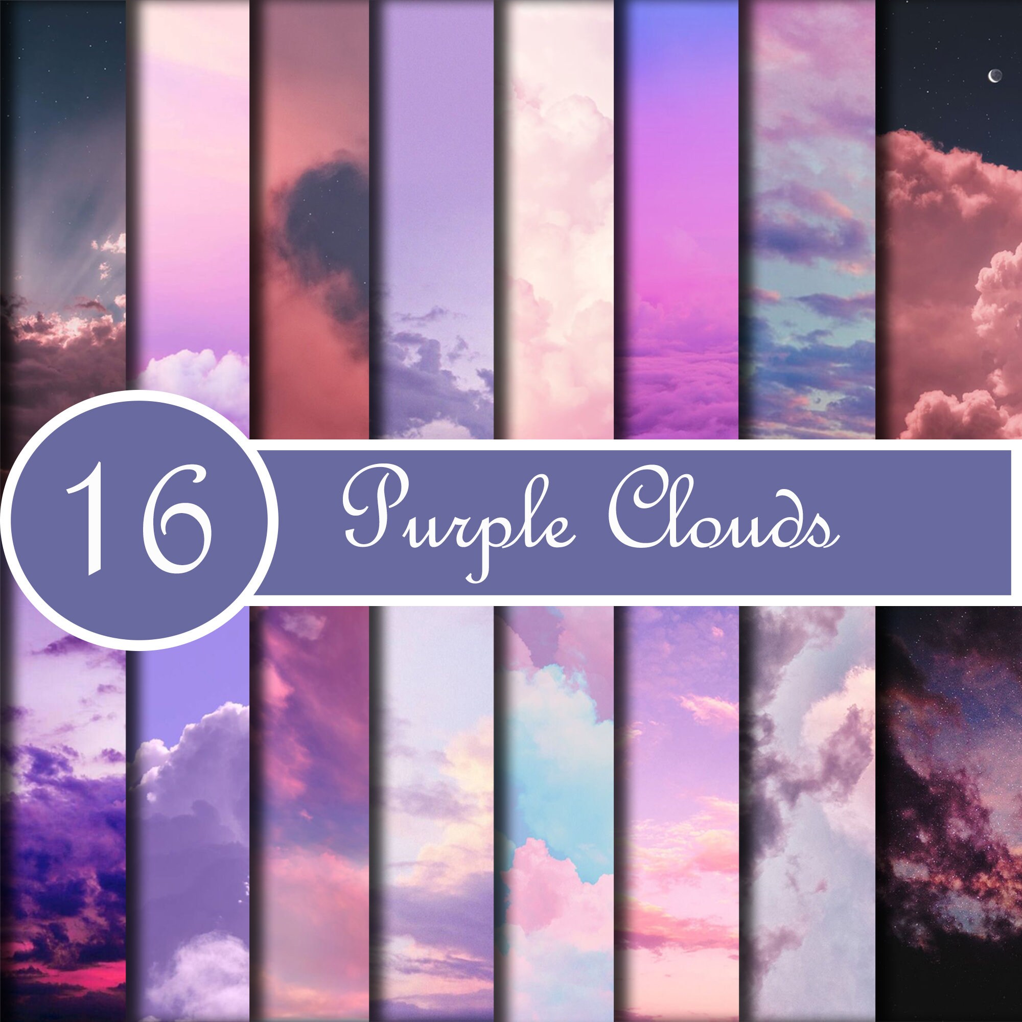 Purple Clouds Textures Paper-purple Clouds Wallpaper-floor - Etsy