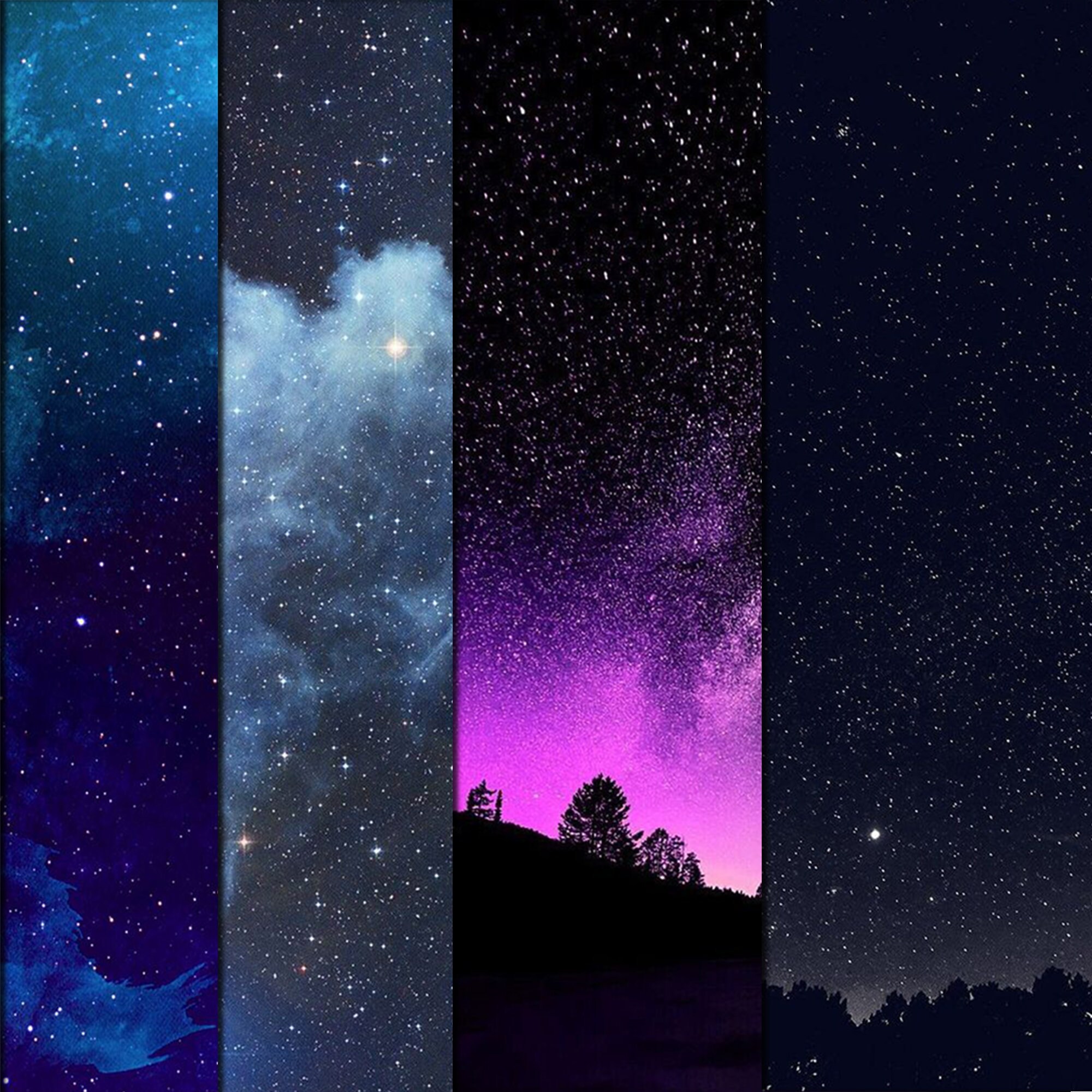 Stars Textures Paper-galaxy Wallpaper-floor Paper-scrapbooking - Etsy