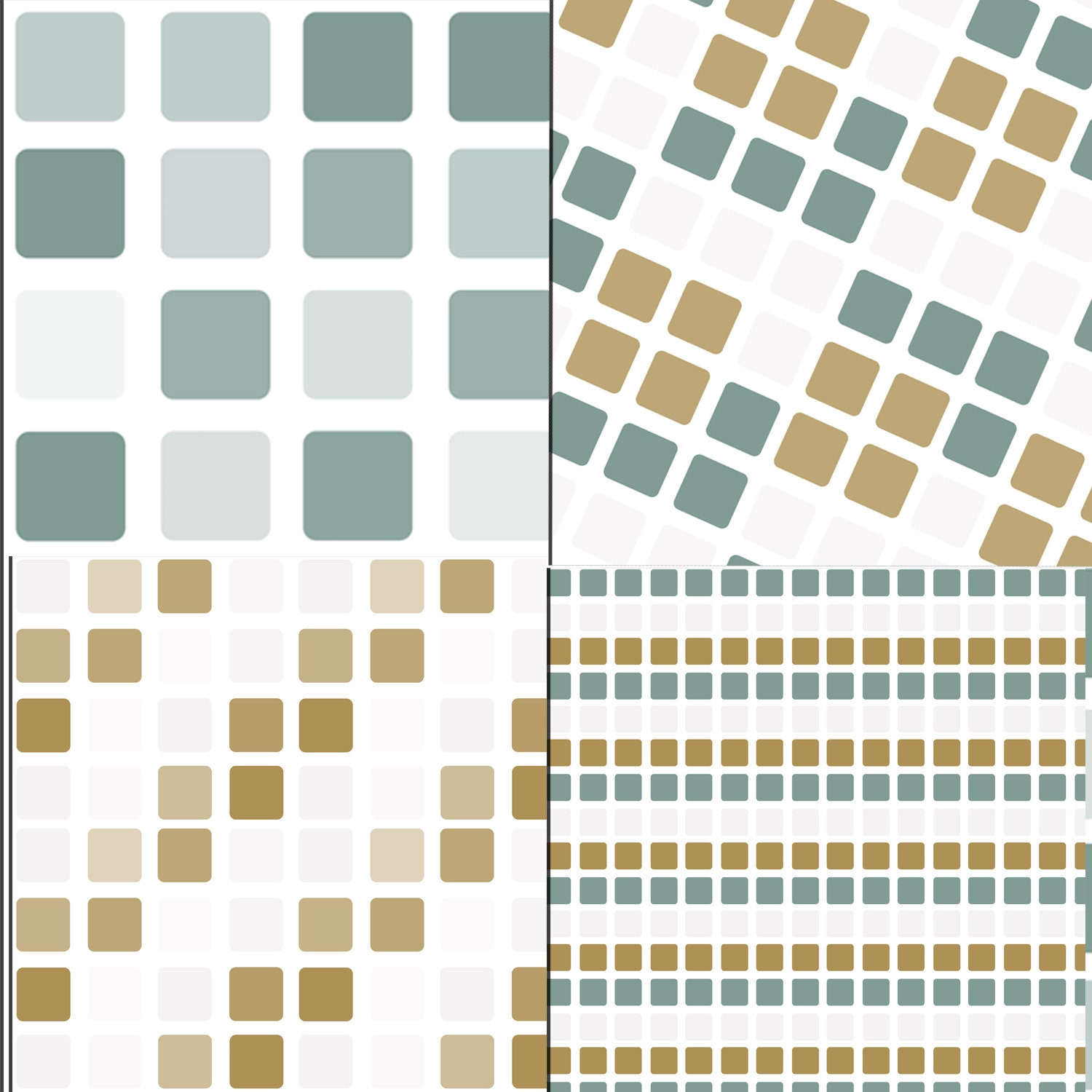 Gray and Mustard Tiles Paper-tiles Wall Paper-scrapbooking Craft ...