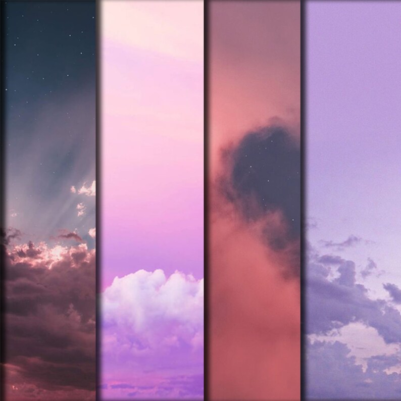 Purple Clouds Textures Paper-purple Clouds Wallpaper-floor - Etsy