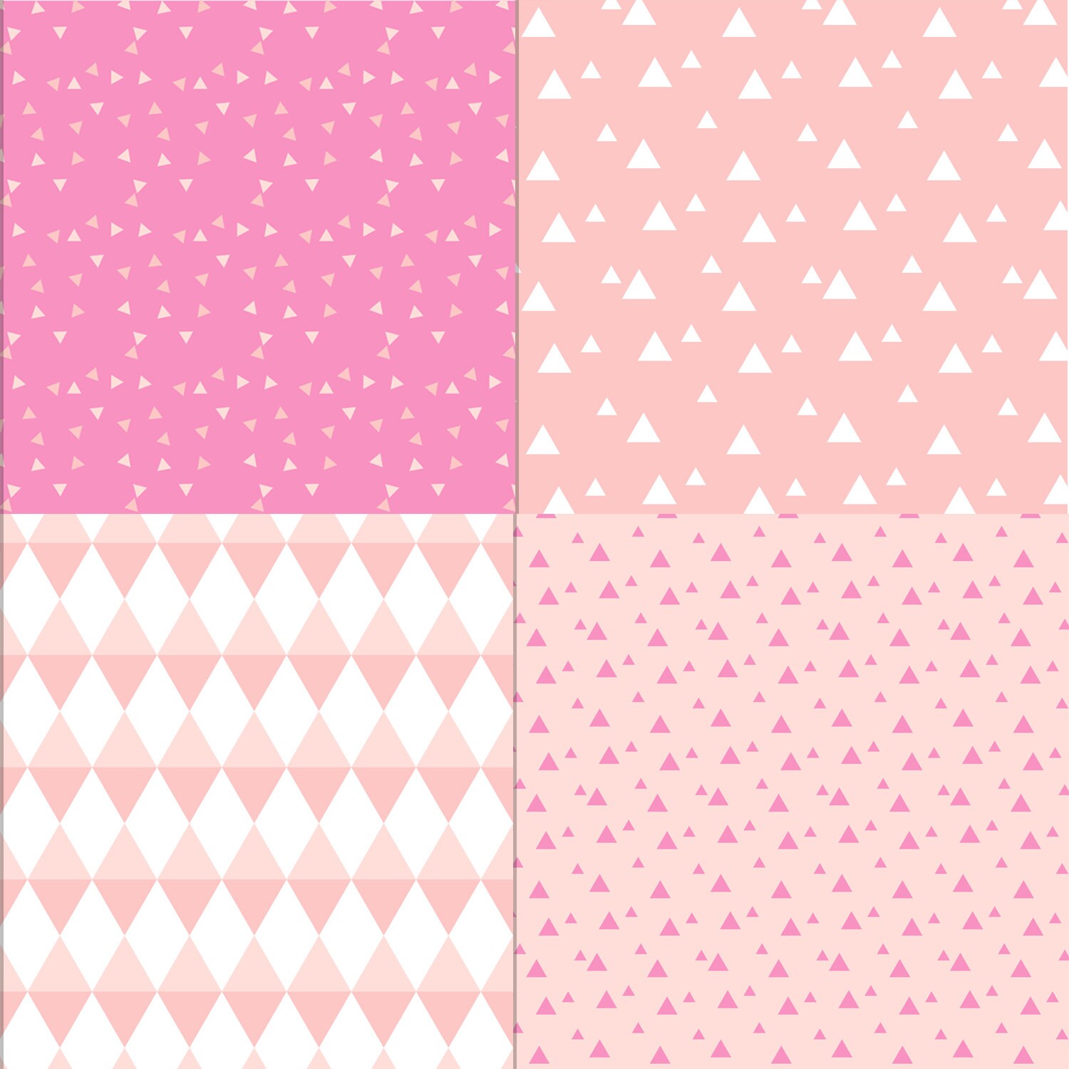 Pink Triangle Pattern Art-wallpaper-birthday Paper-digital - Etsy