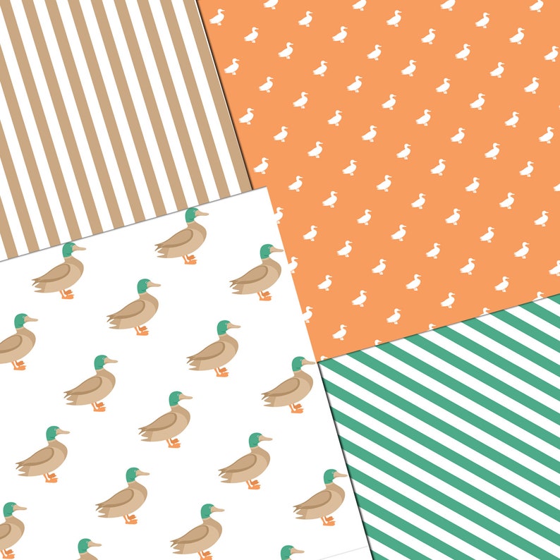 Duck Paper-Bird paper-Duck Wallpaper-Scrapbooking Craft supplies ...