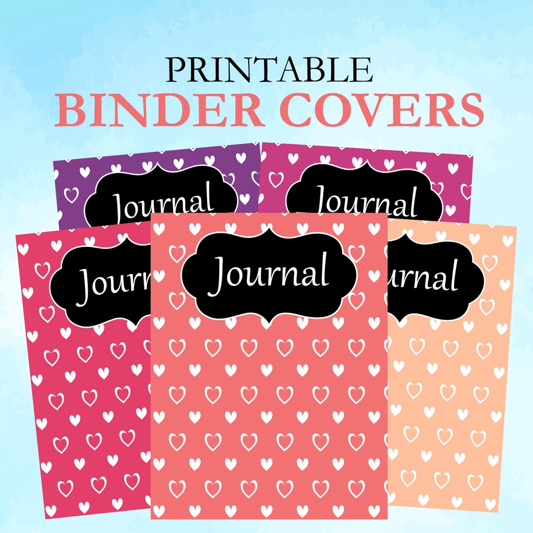 Sweet Journal Binder Cover-printable Binder Cover-jpg Pdf Letter Size ...