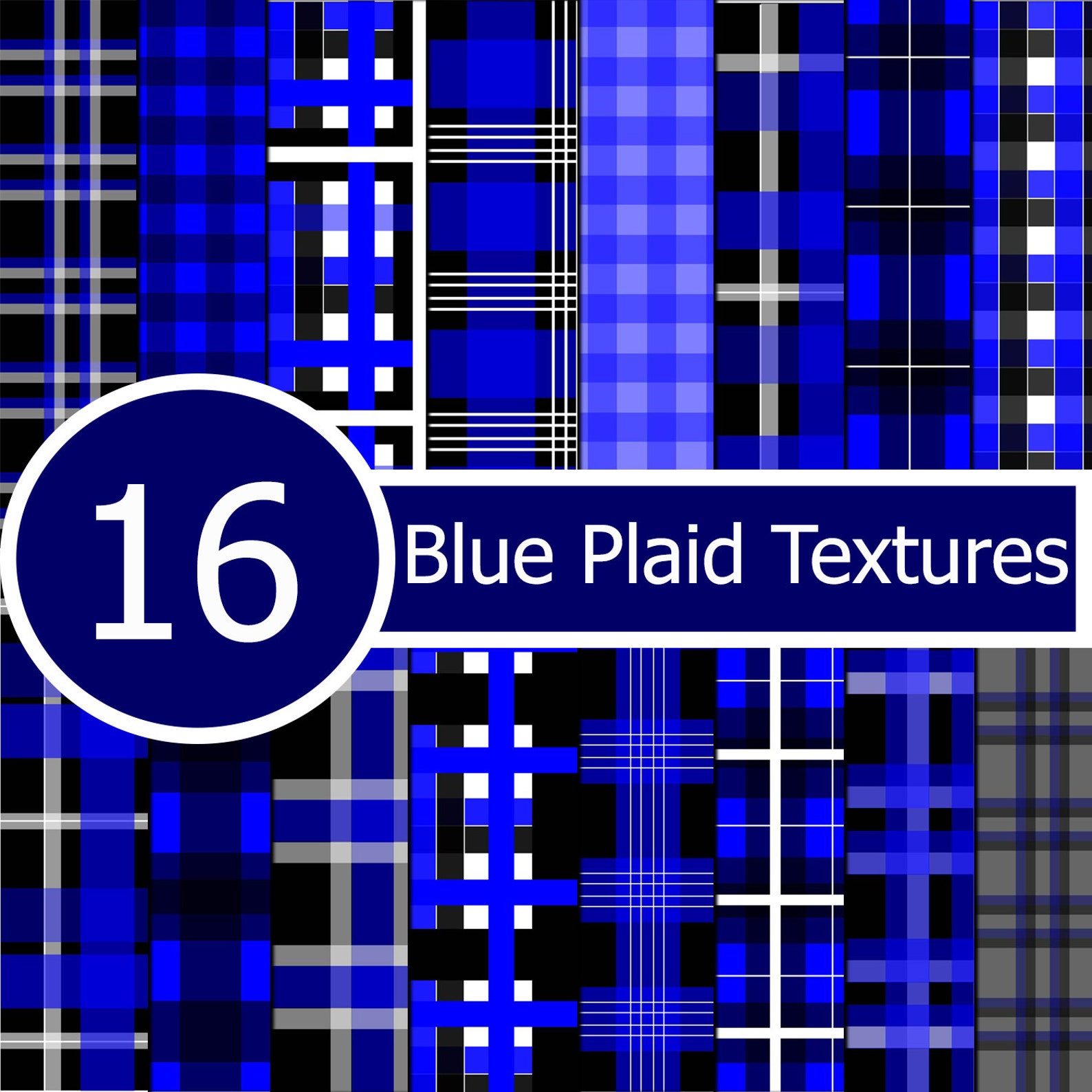 Blue Plaid Textures Paper-fabric Paper-scrapbooking Craft - Etsy