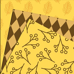 Brown Fall Leaves Digital Paper, Scrapbook Papers, Wallpaper ...