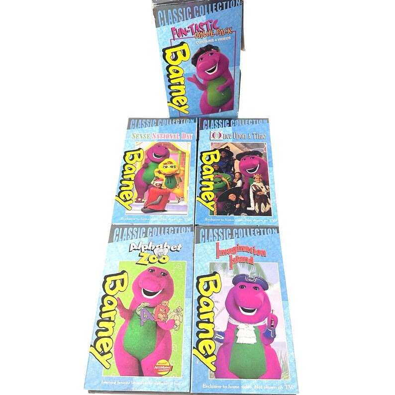 Vintage Barney VHS 4-tape Set: Classic Show Collection - Etsy